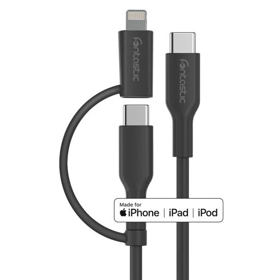 Fontastic 2in1 Data Cable Type-C >Type-C +Lightnig PD ...