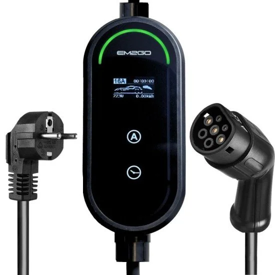 EV-Lader : AC Portable EV Lader, Ladeleistungszähler, Schutzkontakt ...