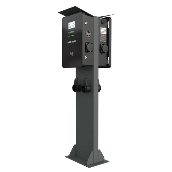 AC Wallbox 2x 22kW Type 2 Socket (32A 3-phase) LAN/WiFi/4G/RFID/OCPP ...