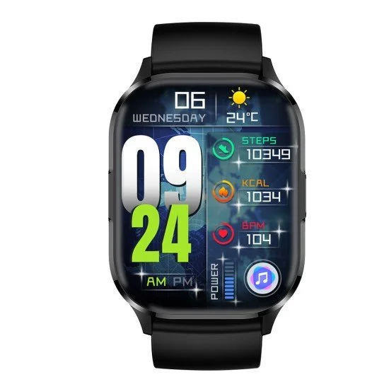 Mento AMOLED Smartwatch with 2.01" display black BT ...